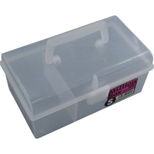 オレンジブック トラスコ中山　TRUSCOMEIHO ミリオンBOXS 透明 〔品番:MBOXSTM〕[ 注番:4818733]特長●可変式仕切板1枚付です。●小型工具やホビー用工具の収納に最適です。●中身が見やすいクリア色です。用途●現場...