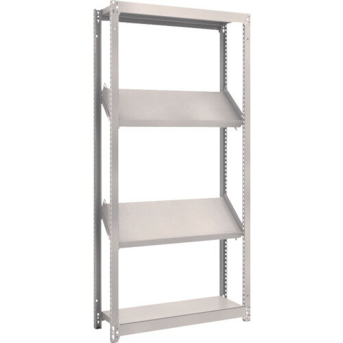 オレンジブック トラスコ中山　TRUSCOTRUSCO スチールラック M1.5型棚 900X300XH1800 4段 傾斜2段 〔品番:M1.56334K2〕[ 注番:4843380]特長●ボルトを1本も使用していないボルトレス構造で、分...