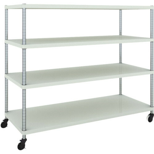 オレンジブック トラスコ中山　TRUSCOTRUSCO スチールラック フェニックスラック 1500X600 4段 U車輪付 W色 抗菌粉体塗装 〔品番:PER4564U125W〕[ 注番:4844947]特長仕様●間口(mm)：1500●...