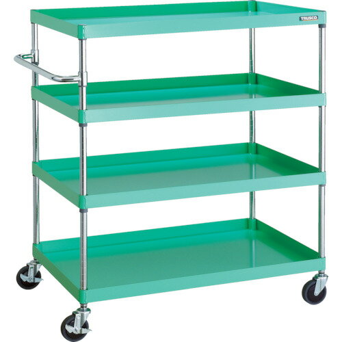 オレンジブック トラスコ中山　TRUSCOTRUSCO ツールワゴン フェニックスワゴン 省音 1000X650XH1200 4段 ヤンググリーン 〔品番:PEW12104YG〕[ 注番:4881931]特長●抗菌粉体塗装ですので、長く清潔...