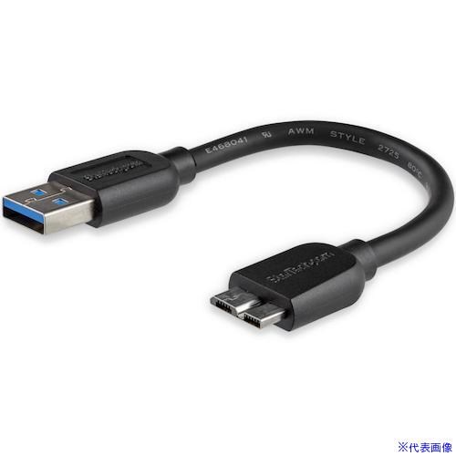 オレンジブック トラスコ中山　TRUSCOStarTech USBケーブル/A − Micro−B/15cm/USB 3.0/5Gbps/オス・オス/BK 〔品番:USB3AUB15CMS〕[ 注番:4928224]特長●外径4.8mmのス...