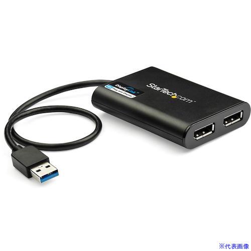 オレンジブック トラスコ中山　TRUSCOスターテック ディスプレイアダプター/USB-A - 2x DP/USB 3.0/4K60Hz/BK 〔品番:USB32DP24K60〕[ 注番:4928249]特長●USB 3.0 ポート1口に2...
