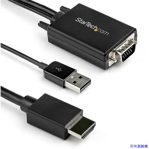オレンジブック トラスコ中山　TRUSCOスターテック ディスプレイ変換ケーブル/VGA - HDMI/2m/1080p/USBパワー/BK 〔品番:VGA2HDMM2M〕[ 注番:4929794]特長●アナログRGBをHDMIに変換します...