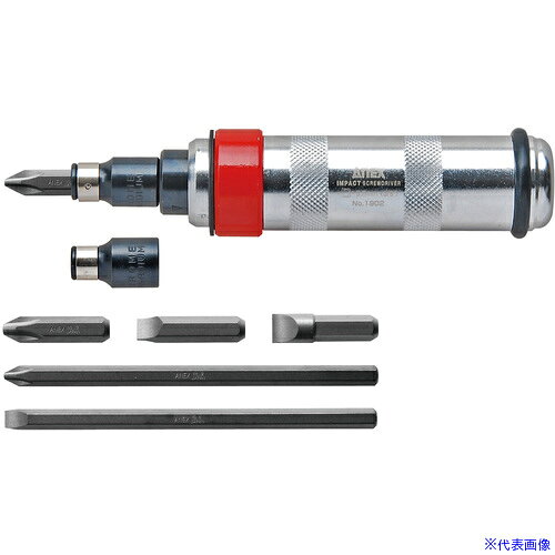 オレンジブック トラスコ中山　TRUSCOアネックス インパクトドライバー ビット6本付 差込角9.5mm 〔品番:1902〕[ 注番:4936311]特長●ハンマーでハンドル後端を叩くと先端が回ります。●ハンマー打撃から手を守るOリング付...