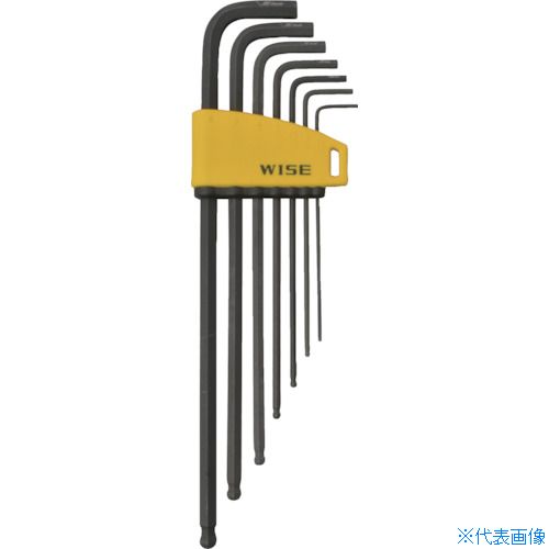 オレンジブック トラスコ中山　TRUSCOWISE ブラックボールポイント六角棒レンチ ロング 7本組 〔品番:WLB330BN7S〕[ 注番:4953912]特長● ボールポイントで本締めが可能。●カドがナメにくく、高いトルクに対応してい...