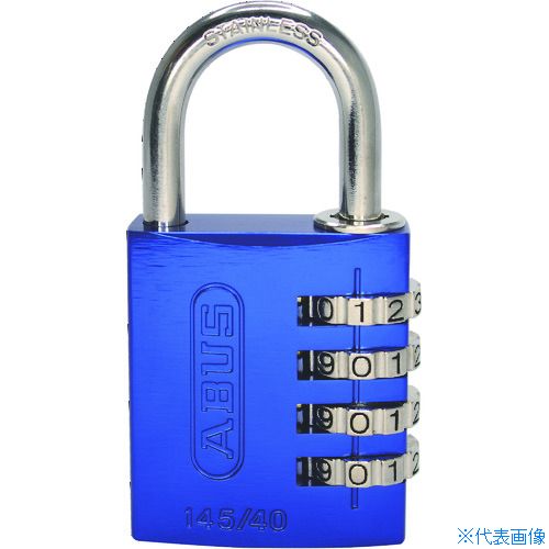 オレンジブック トラスコ中山　TRUSCOABUS ナンバー可変式ステンレスシャックル南京錠 145IB-40 ブルー 〔品番:145IB40BL〕[ 注番:4957652]特長●サビに強いステンレス鋼製シャックルです。●10000通りの設...