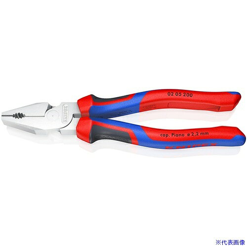 オレンジブック トラスコ中山　TRUSCOKNIPEX 強力型ペンチ コンフォートハンドル クロムメッキ200mm 〔品番:0205200〕[ 注番:4972392]特長●てこの原理を最大限に発揮する独特のレバーデザインにより、通常タイプよ...