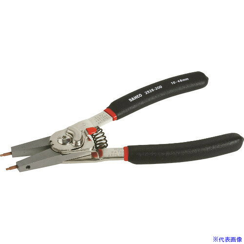 オレンジブック トラスコ中山　TRUSCOBAHCO 穴・軸兼用スナップリングプライヤー 全長160mm 穴用適合リング7−26mm 軸用適合リング3−26mm 〔品番:2928160〕[ 注番:4979222]特長●穴軸兼用スナップリング...