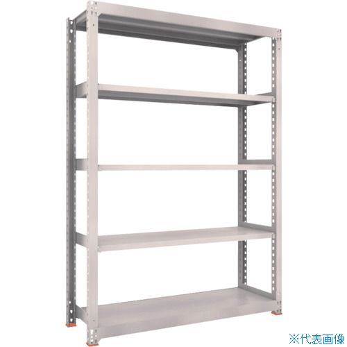 オレンジブック トラスコ中山　TRUSCOTRUSCO スチールラック M3型中量棚 1500X471XH2100 5段 単体 ネオグレー 〔品番:M37555〕[ 注番:5065704]特長●ボルトを1本も使用していないボルトレス構造で、...