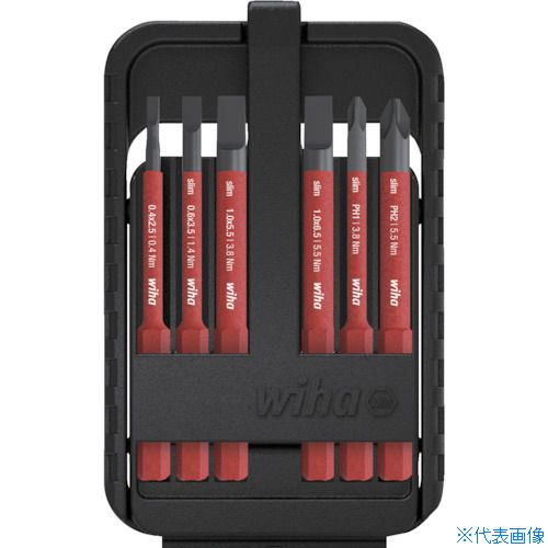 オレンジブック トラスコ中山　TRUSCOwiha 絶縁スリムバリオ 差替式ビットセット(プラス・マイナス) 〔品番:SB2831B902〕[ 注番:5089423]特長●ビットは保護絶縁体がブレード自体に組み込まれたスリムデザインです。●...