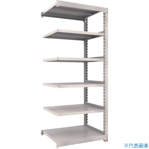 オレンジブック トラスコ中山　TRUSCOTRUSCO スチールラック M3型中量棚 900×721×H2100 6段 連結 ネオグレー 〔品番:M37376B〕[ 注番:5090261]特長●ボルトを1本も使用していないボルトレス構造で、...