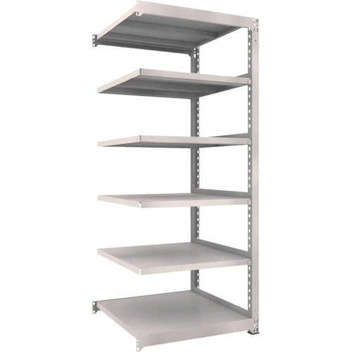 オレンジブック トラスコ中山　TRUSCOTRUSCO スチールラック M5型中量棚 900×921×H2100 6段 連結 ネオグレー 〔品番:M57396B〕[ 注番:5091381]特長●ボルトを1本も使用していないボルトレス構造で、...