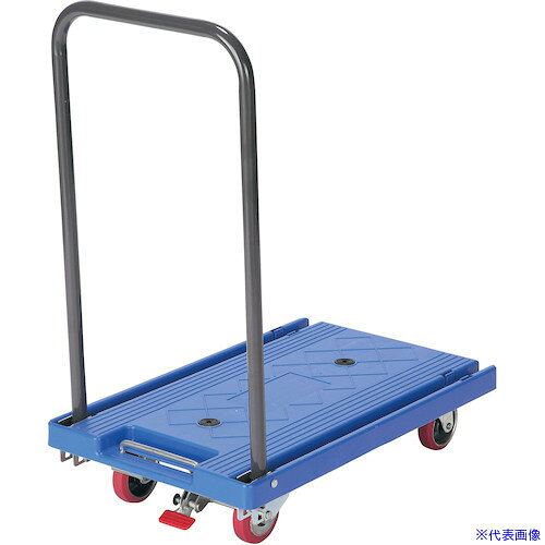オレンジブック トラスコ中山　TRUSCOアイケー ミニ樹脂台車 フットブレーキ付 〔品番:PMINIFB〕[ 注番:5094688]特長●ワンアクションの折りたたみ仕様です。用途●オフィスや店舗など仕様●均等荷重(kg)：100●長さ(m...