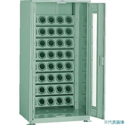 オレンジブック トラスコ中山　TRUSCOTRUSCO ツーリング保管庫 ホルダ56個 アクリル戸 ロック付 BT40 〔品番:VTL1500AD〕[ 注番:5104327]特長●ホルダにセーフティーロックを付け、ツーリングがホルダーから抜...