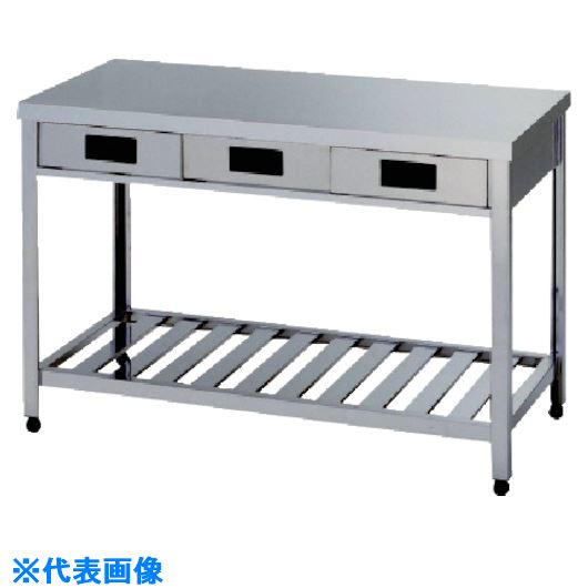 オレンジブック トラスコ中山　TRUSCOアズマ 片面引出し付作業台スノコ板付 1500×900×800 〔品番:LTO1500〕[ 注番:5114209]特長●H650の引出付きも製作可能です。用途●工場●研究所仕様●間口(mm)：150...