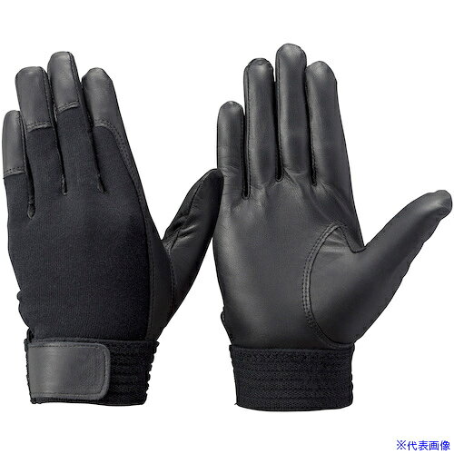オレンジブック トラスコ中山　TRUSCOトンボレックス 甲部ニット付羊革製手袋 ブラック 〔品番:RS601BKS〕[ 注番:5117063]特長●羊革＆甲側ニットで作業性抜群です。仕様●色：ブラック●サイズ：S●全長(cm)：21.5●...
