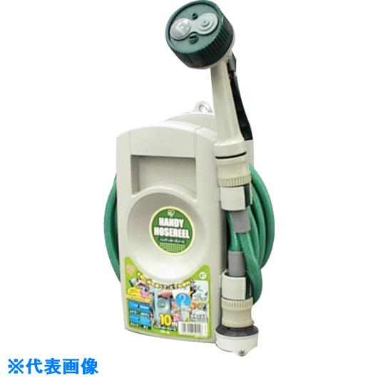 オレンジブック トラスコ中山　TRUSCOIRIS 130601 ハンディホースリール ER-10 グリーン 〔品番:ER10〕[ 注番:5129559]特長●手軽に持ち運べて便利なハンディホースリールです。S字フックが付いているため、蛇口...