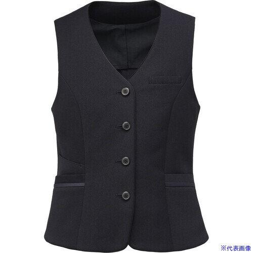 オレンジブック トラスコ中山　TRUSCOGROW シャドーチドリ・ニットベスト紺11 〔品番:GVEL2160K311〕[ 注番:5209768]特長●繊細な織りで千鳥柄を表現。●軽量で伸縮性がありハリをもたせたニットで廃棄衣料や裁断くず...