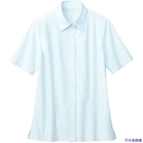 オレンジブック トラスコ中山　TRUSCOGROW ブラウス シャツ レディース 半袖 ブルー 17号 〔品番:GBSL2210K617〕[ 注番:5213105]特長●しなやかでトロンとした肌触りが心地よい、ストライプ柄のレディース半袖ブ...