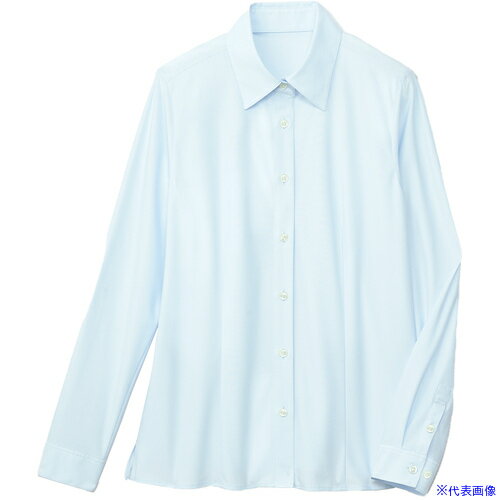 オレンジブック トラスコ中山　TRUSCOGROW ブラウス シャツ レディース 長袖 ブルー 17号 〔品番:GBLL2209K617〕[ 注番:5214622]特長●しなやかでトロンとした肌触りが心地よい、ストライプ柄のレディース長袖ブ...