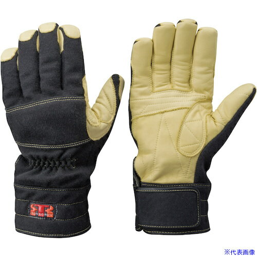 オレンジブック トラスコ中山　TRUSCOトンボレックス 消防活動用防火手袋 防水タイプ ブラック 〔品番:KA175BK3L〕[ 注番:5217854]特長●本体はパラ系アラミド繊維製ニット・防水層・内装生地と3層構造で耐炎・耐熱性能はも...