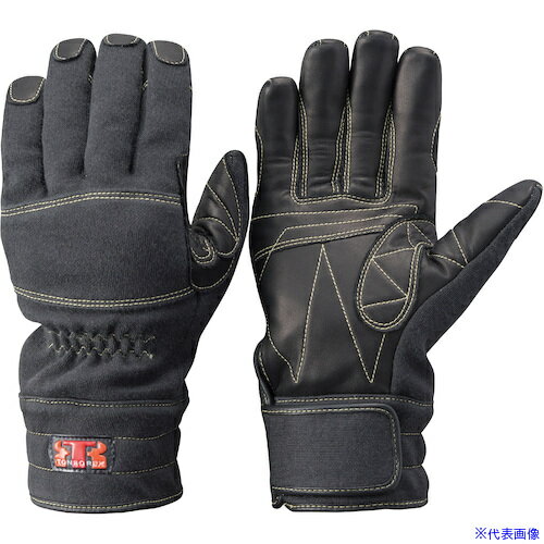 オレンジブック トラスコ中山　TRUSCOトンボレックス 消防活動用防火手袋 防水タイプ ブラック 〔品番:KA178BKS〕[ 注番:5219452]特長●本体はパラ系アラミド繊維製ニット・防水層・内装生地と3層構造で耐炎・耐熱性能はもち...