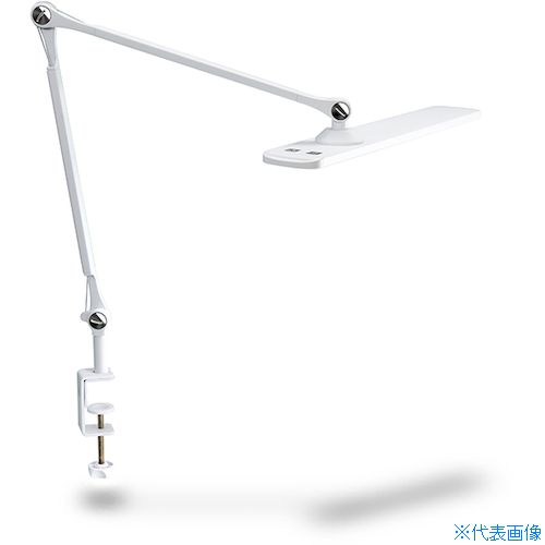 オレンジブック トラスコ中山　TRUSCOGENTOS 眼のことを考えたLEDデスクライト DK−R190WH 〔品番:DKR190WH〕[ 注番:5222692]特長●広範囲照射で実用的。クランプ式で机に設置できるデスクライトです。●白色...