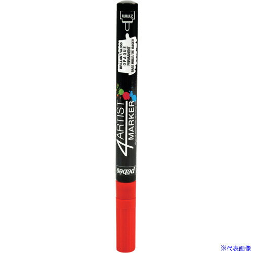オレンジブック トラスコ中山　TRUSCOPebeo 4アーティスト マーカー 2mmラウンド レッド 〔品番:580007〕[ 注番:5287699]特長●顔料濃度が高く、隠ぺい力、耐光性に優れています。●金属製品や黒いゴム、ガラス瓶、プ...
