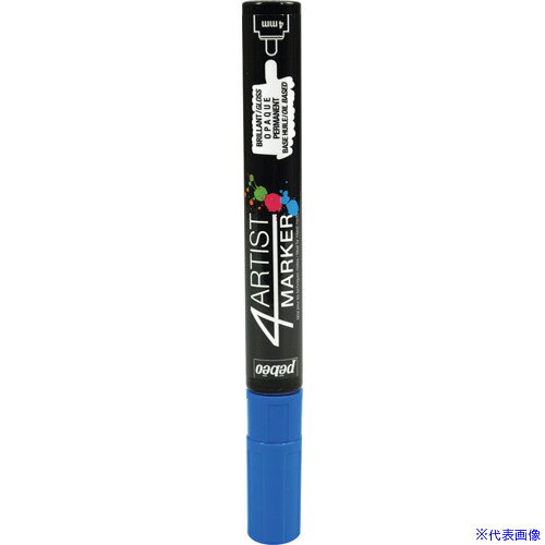 オレンジブック トラスコ中山　TRUSCOPebeo 4アーティスト マーカー 4mmラウンド ダークブルー 〔品番:580110〕[ 注番:5287718]特長●顔料濃度が高く、隠ぺい力、耐光性に優れています。●金属製品や黒いゴム、ガラス...