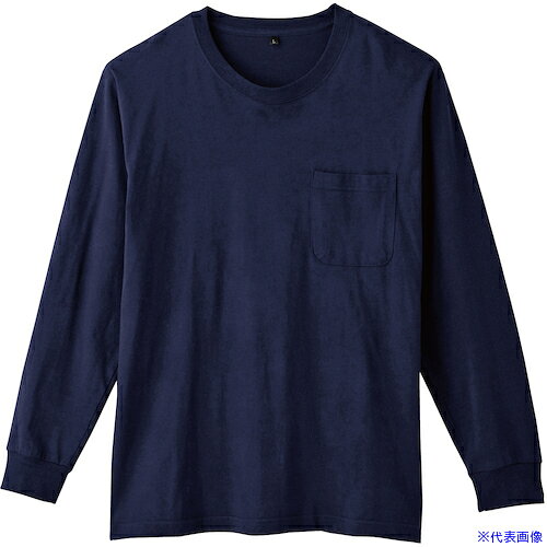 オレンジブック トラスコ中山　TRUSCO桑和 6645−52 長袖Tシャツ(ポケット付) ネイビー S 〔品番:6645521S〕[ 注番:5298116]特長●カジュアルでもワークでも使える万能Tシャツです。●天然繊維の綿100％生地で...