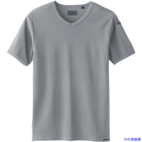オレンジブック トラスコ中山　TRUSCOG.G. 50714 半袖VネックTシャツ グレー 4L 〔品番:5071474L〕[ 注番:5308427]特長●肉厚なストレッチ素材を使用し、カジュアルテイストでスマートなシルエットです。●肌触...