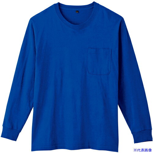 オレンジブック トラスコ中山　TRUSCO桑和 6645−52 長袖Tシャツ(ポケット付) ロイヤルブルー L 〔品番:664552203L〕[ 注番:5309152]特長●カジュアルでもワークでも使える万能Tシャツです。●天然繊維の綿10...