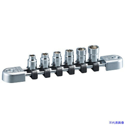 オレンジブック トラスコ中山　TRUSCOnepros 6.3sq.ソケットセット(六角)[6コ組]インチサイズ 〔品番:NTB206BA〕[ 注番:5312713]特長●ネプロス6.3sq.ソケットホルダーにセットしたインチサイズのソケッ...