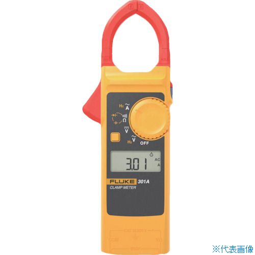 オレンジブック トラスコ中山　TRUSCOFLUKE ポータブル軽量クランプメーター 301C 〔品番:301C〕[ 注番:5334186]特長●多彩な測定機能：電流、電圧、抵抗、導通、周波数(電圧・電流)及び、静電容量やダイオード・テスト...