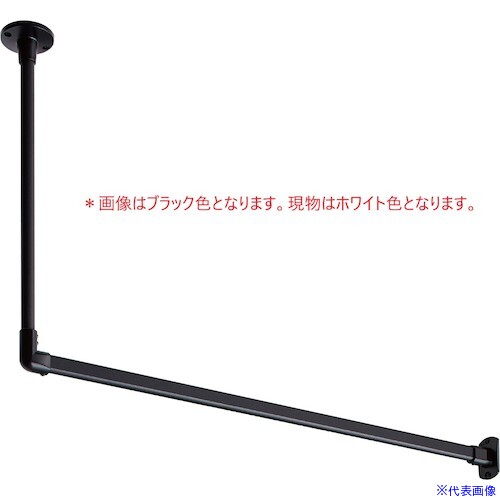 オレンジブック トラスコ中山　TRUSCOTOSO ハンギングバーH‐1天井付けLタイプセット ホワイト W900XH250 〔品番:30017034〕[ 注番:5346439]特長●傷や錆が付きにくいラッピングフィルム仕様●高さ(mm)：...