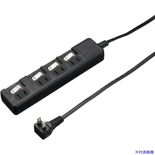 オレンジブック トラスコ中山　TRUSCOYAZAWA 雷ガード付4個口節電タップ1mブラック 〔品番:H8KS441BK〕[ 注番:5346972]特長●雷ガード、個別スイッチ、シャッター、充実の安全機能付きです。仕様●コンセント数：4●...