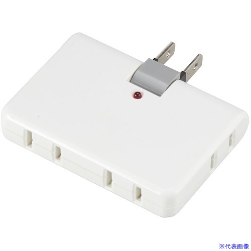 オレンジブック トラスコ中山　TRUSCOYAZAWA 雷ガード付4個口コーナータップホワイト 〔品番:Y02CK400WH〕[ 注番:5354798]特長●雷サージフィルターが雷などの過電圧から接続機器を保護します●プラグはホコリや湿気に...