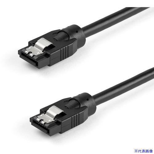 オレンジブック トラスコ中山　TRUSCOStarTech SATAケーブル/60cm/ラッチ付きコネクタ/丸型/ブラック/シリアルATA HDD ハードディスクドライブ用 〔品番:SATRD60CM〕[ 注番:5374261]特長●ケーブ...