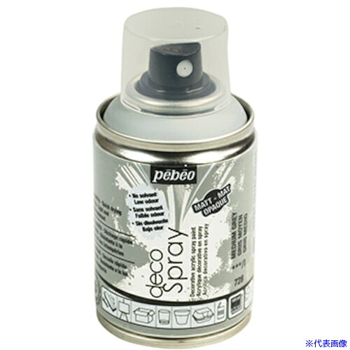 オレンジブック トラスコ中山　TRUSCOPebeo デコスプレー 100ml マット色 ミディアムグレイ 〔品番:093728〕[ 注番:5381270]特長●水性アクリルペイントでにおいが少なく、屋内、屋外で使用いただけます。用途●紙、...