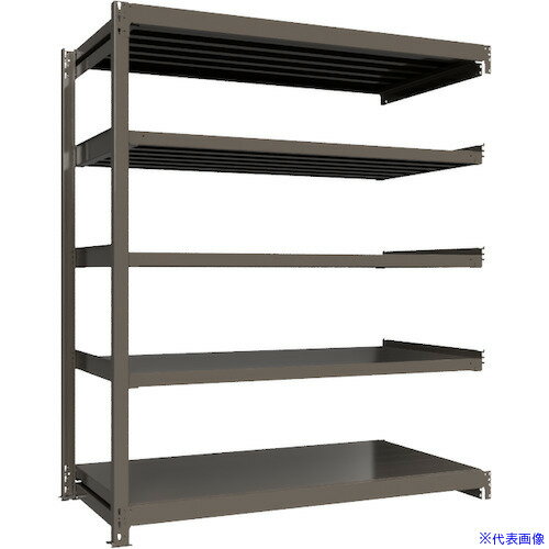 オレンジブック トラスコ中山　TRUSCOICHIMAI 重量ボルトレスラック 段荷重1000Kg H2100×W1800×D900 天地5段 連結グレー 〔品番:TH1000769R5〕[ 注番:5384275]特長●重量ラック初のボルト...