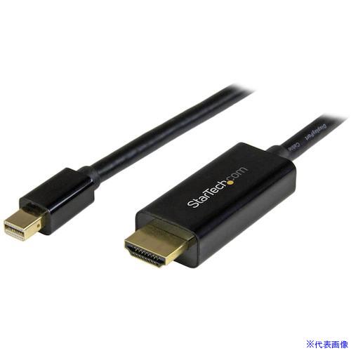 オレンジブック トラスコ中山　TRUSCOStarTech ディスプレイ変換ケーブル/mDP 1.2 − HDMI 1.4/5m/4K30Hz/ブラック/ビデオコンバーター 〔品番:MDP2HDMM5MB〕[ 注番:5388140]特長●M...