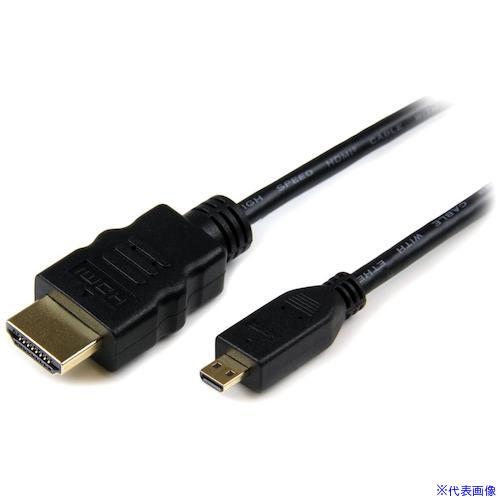 オレンジブック トラスコ中山　TRUSCOStarTech ディスプレイ変換ケーブル/Micro HDMI − HDMI 1.4/3m/4K30Hz/ブラック/ビデオコンバーター 〔品番:HDADMM3M〕[ 注番:5389693]特長●H...