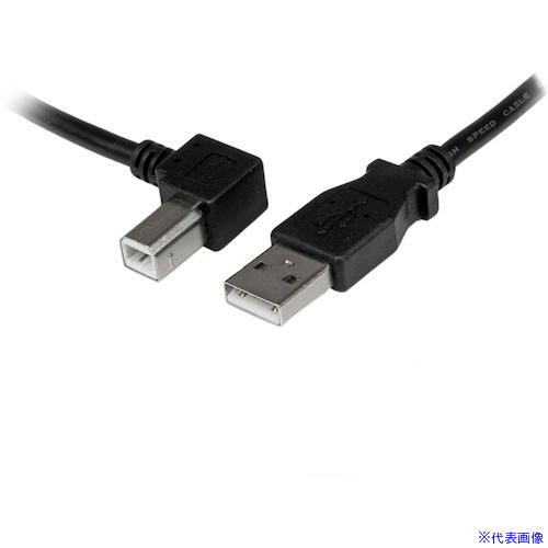オレンジブック トラスコ中山　TRUSCOStarTech USB 2.0ケーブル/2m/Type−A − L型左向Type−B/480Mbps/オス−オス/ブラック/タイプB 〔品番:USBAB2ML〕[ 注番:5391279]特長●片側...