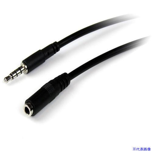 オレンジブック トラスコ中山　TRUSCOStarTech オーディオケーブル/3.5mm 4極ステレオミニ/1m/オス−メス/ブラック/スピーカー ヘッドホン イヤホン 用 〔品番:MUHSMF1M〕[ 注番:5400064]特長●モバイ...