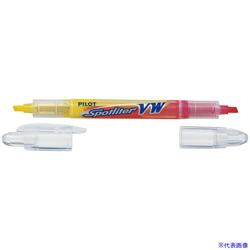 オレンジブック トラスコ中山　TRUSCOPILOT 蛍光ペン スポットライターVW イエロー&ピンク 〔品番:SVW15SLYP〕[ 注番:5435554]特長●1本で2色のマーキングです。仕様●インク色：イエロー・ピンク●全長(mm)：...