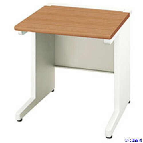 オレンジブック トラスコ中山　TRUSCONAIKI 平デスク(引出し無し) XEHH型/天板:ミディアムウォールナット 本体:クリアーホワイト/W700×D800×H720 〔品番:XEHH078FDNWMW〕[ 注番:5438700]特...