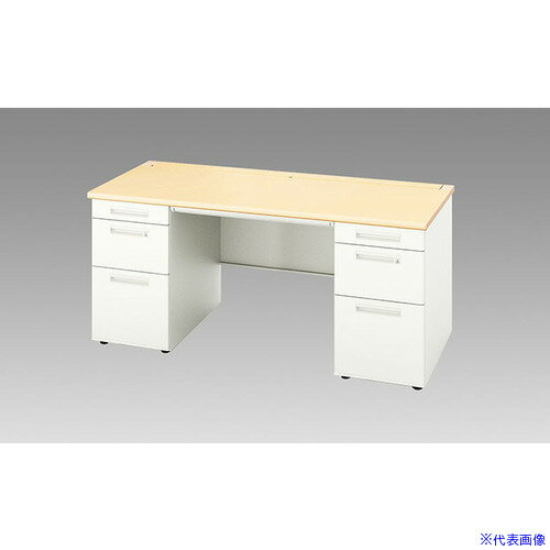 オレンジブック トラスコ中山　TRUSCONAIKI 両袖デスク XEHH型/天板:シルクウッド 本体:クリアーホワイト/W1600×D800×H720 〔品番:XEHH168BBWS〕[ 注番:5438735]特長●これからのワークスタイ...