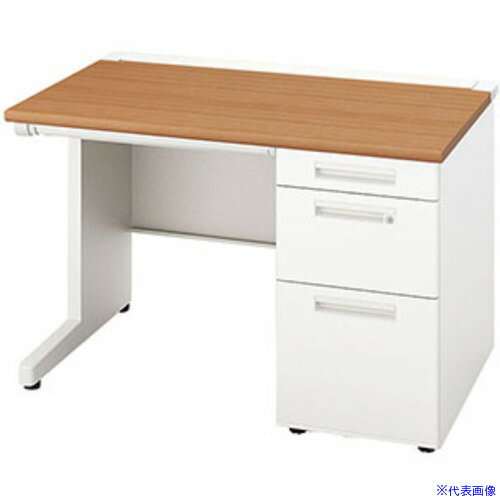オレンジブック トラスコ中山　TRUSCONAIKI 片袖デスク XEHH型/天板:ミディアムウォールナット 本体:クリアーホワイト/W1100×D800×H720 〔品番:XEHH118BWMW〕[ 注番:5441877]特長●これからの...