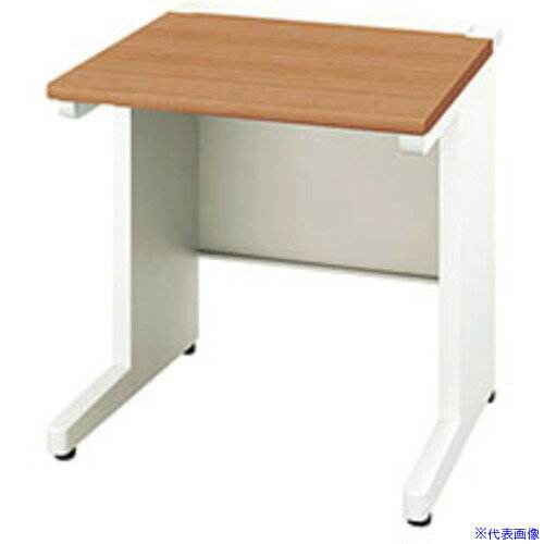 オレンジブック トラスコ中山　TRUSCONAIKI 平デスク(引出し無し) XEHH型/天板:ミディアムウォールナット 本体:クリアーホワイト/W700×D700×H720 〔品番:XEHH077FDNWMW〕[ 注番:5441941]特...