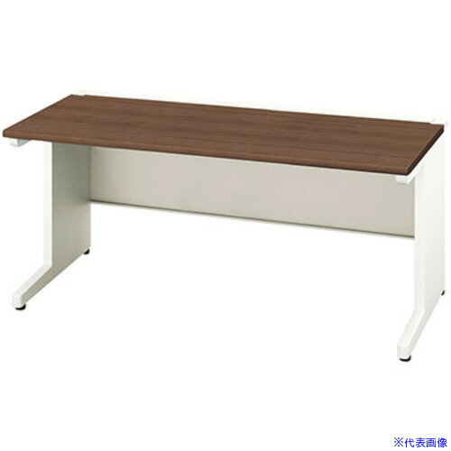 オレンジブック トラスコ中山　TRUSCONAIKI 平デスク(引出し無し) XEHH型/天板:ダークウォールナット 本体:クリアーホワイト/W1600×D800×H720 〔品番:XEHH168FDNWWN〕[ 注番:5443526]特長...